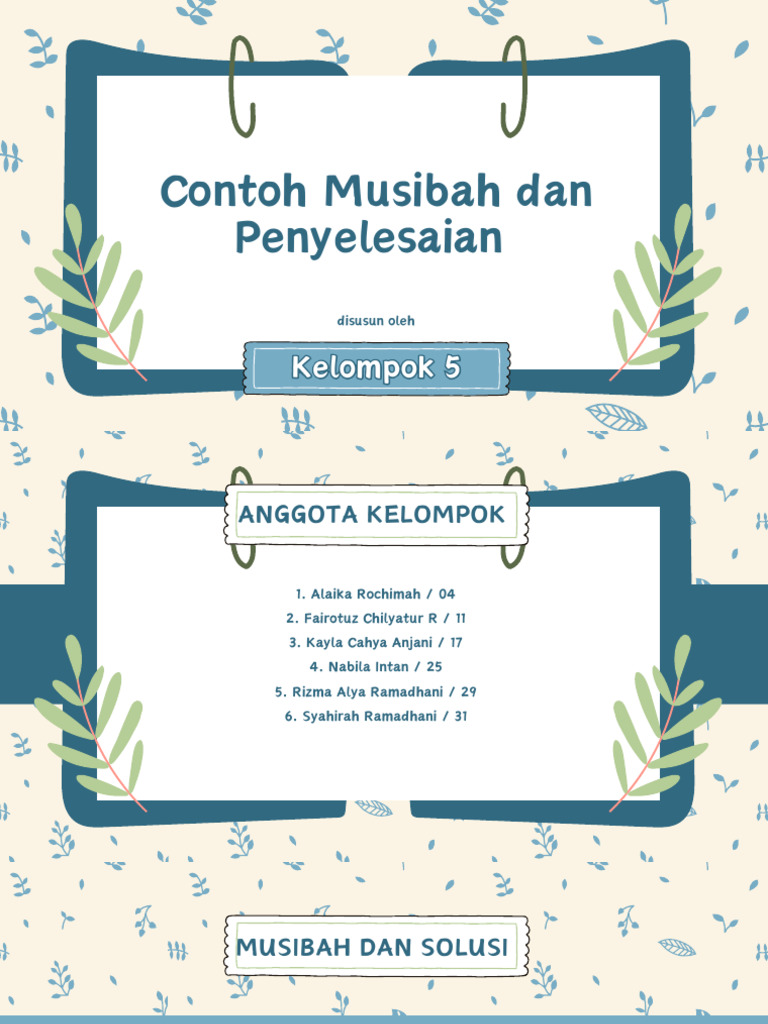 Contoh Musibah Dan Solusi - 20240805 - 092543 - 0000 | PDF