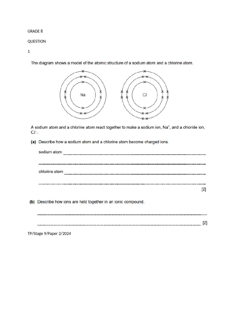 Grade 8 Unit 2 QP Bank | PDF