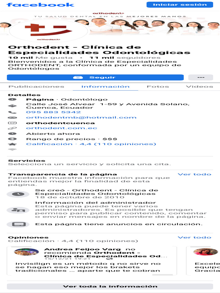 Orthodent - Clínica de Especialidades Odontológicas | PDF | Negocios ...