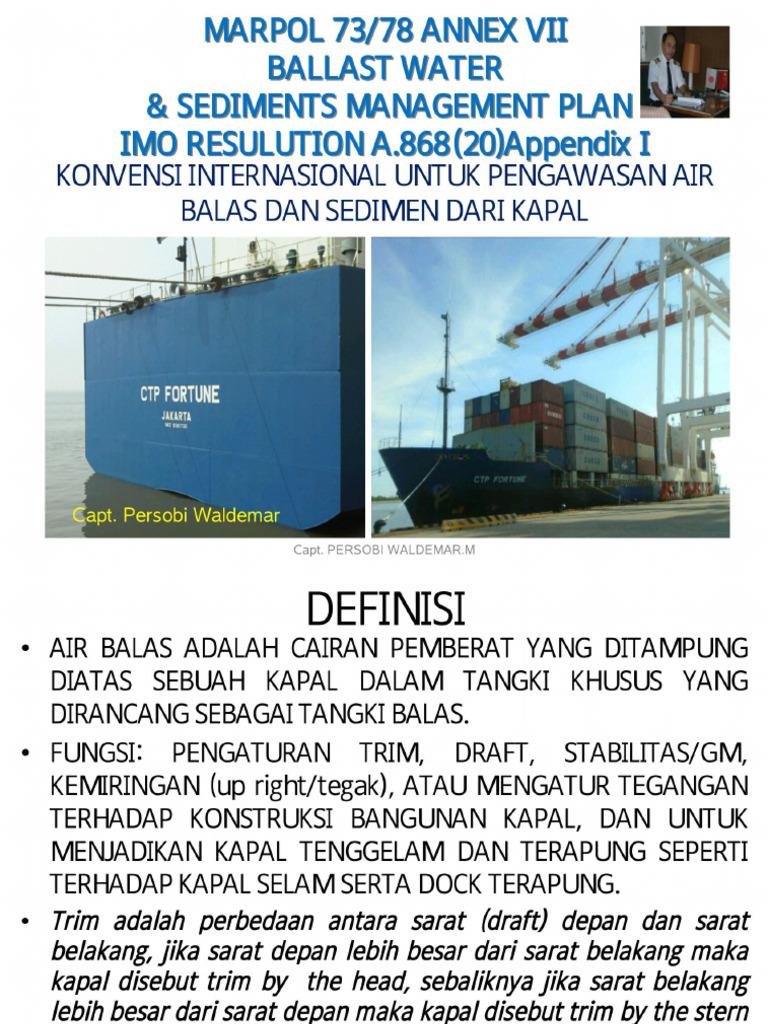 MARPOL ANNEX VII BALLAST | PDF
