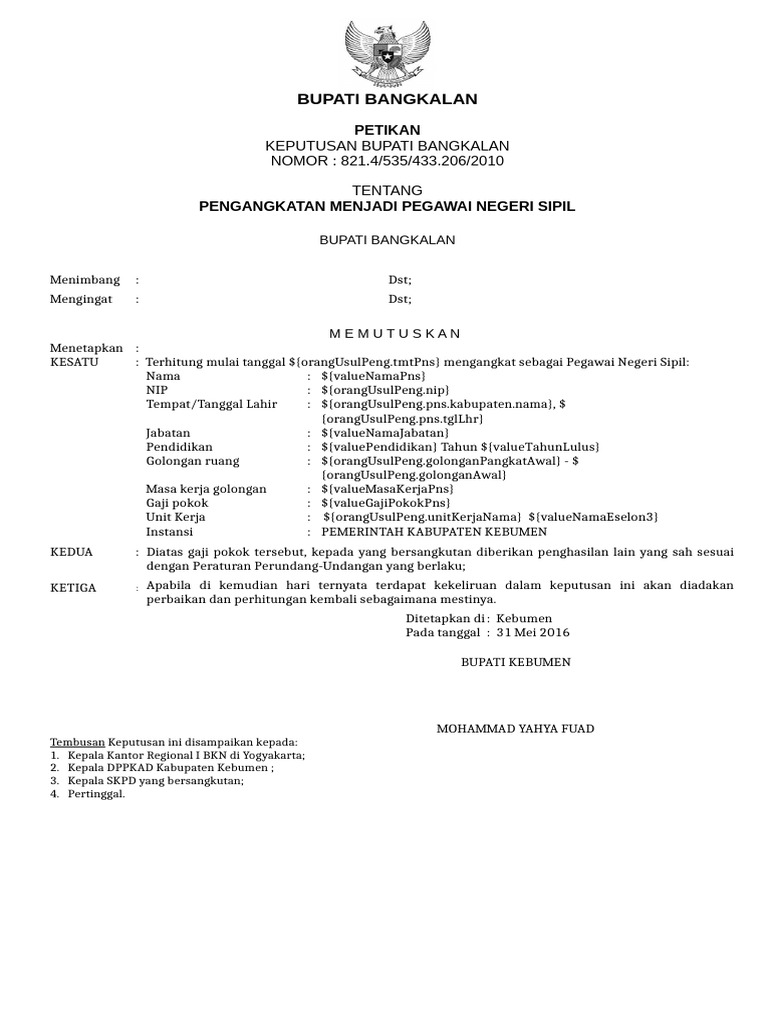 Template SK PNS | PDF