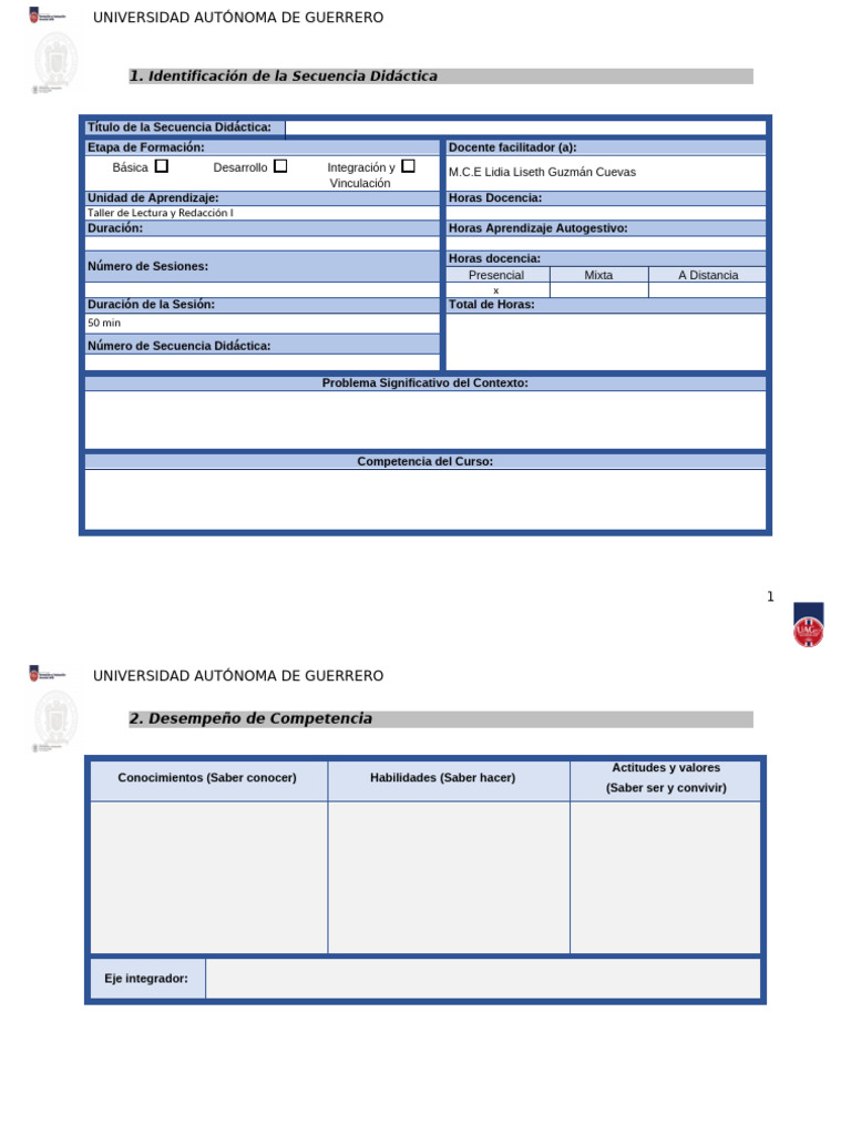 FORMATO DE SECUENCIA DIDÁCTICA Tec | PDF | Enseñando | Aprendizaje