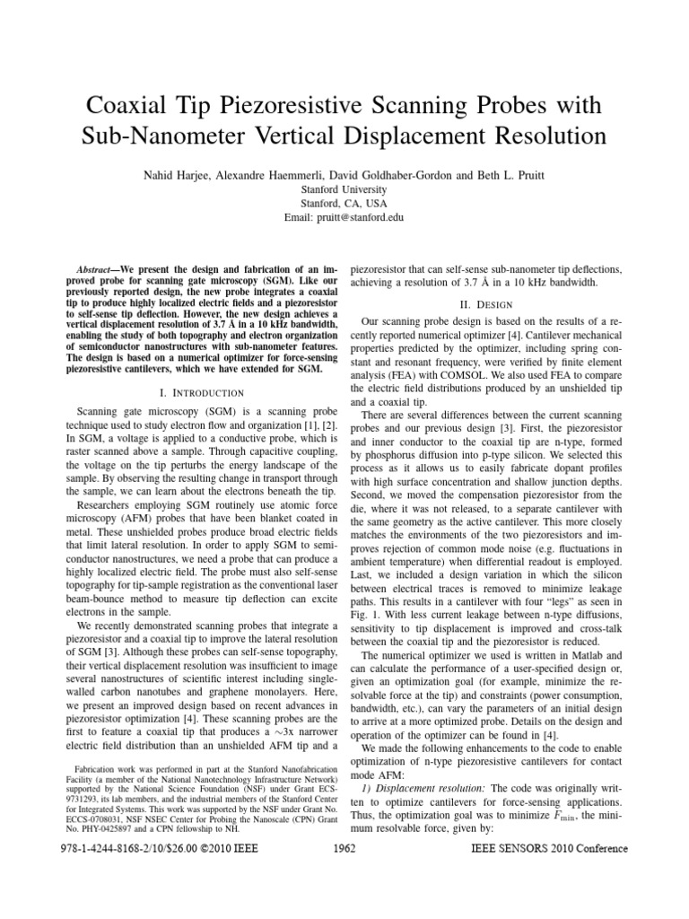 Harjee 等 - 2010 - Coaxial Tip Piezoresistive Scanning Probes With Sub ...
