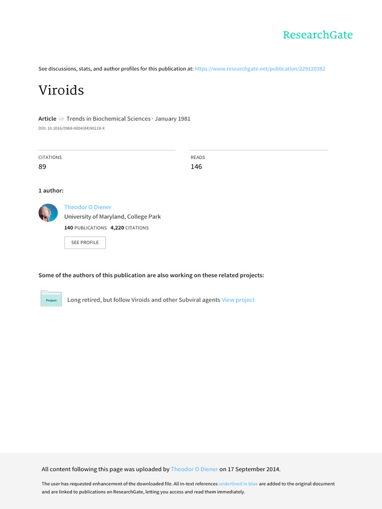 Viroids 1 | PDF