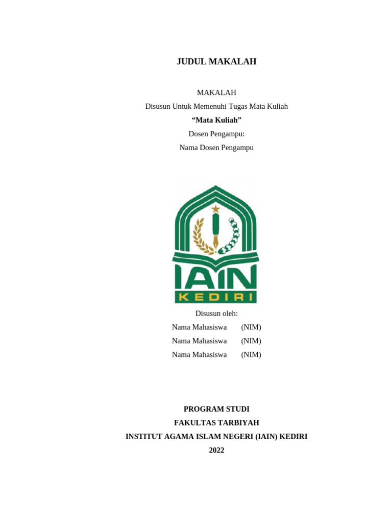 Template Makalah | PDF