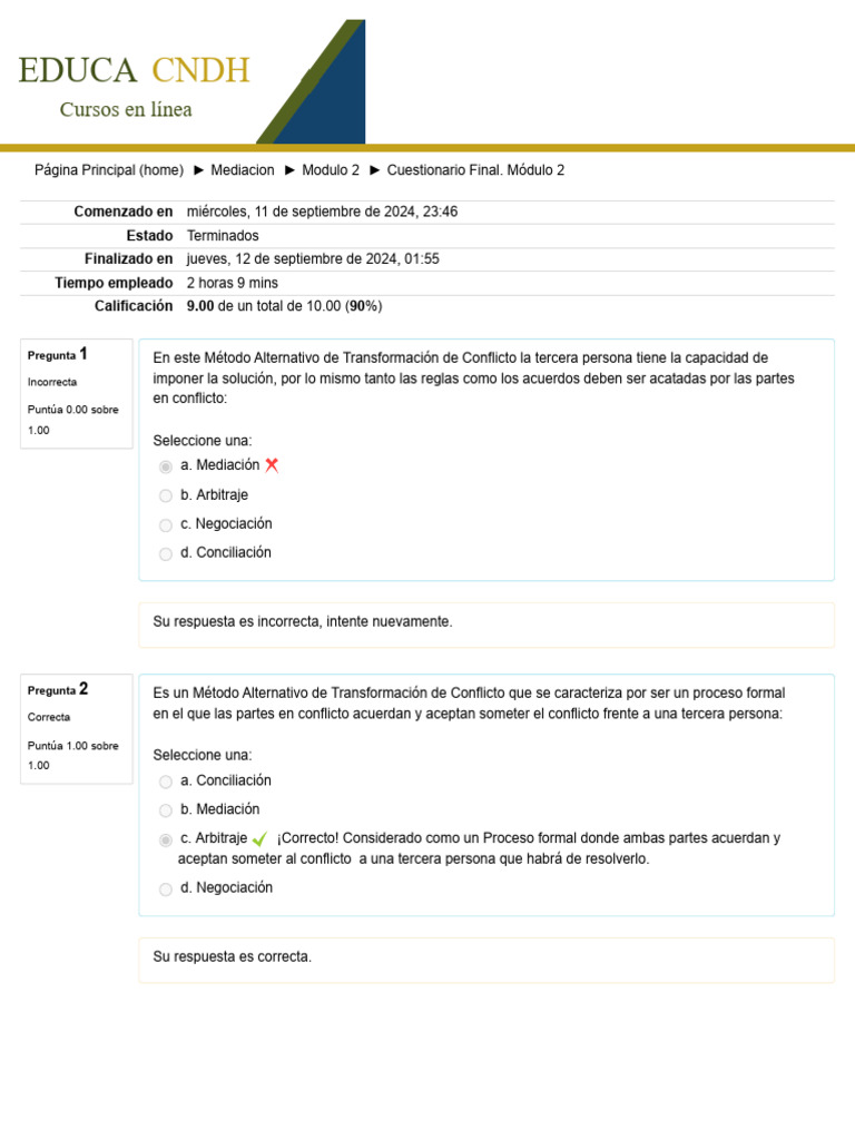 Cuestionario Final. Módulo 2 | PDF
