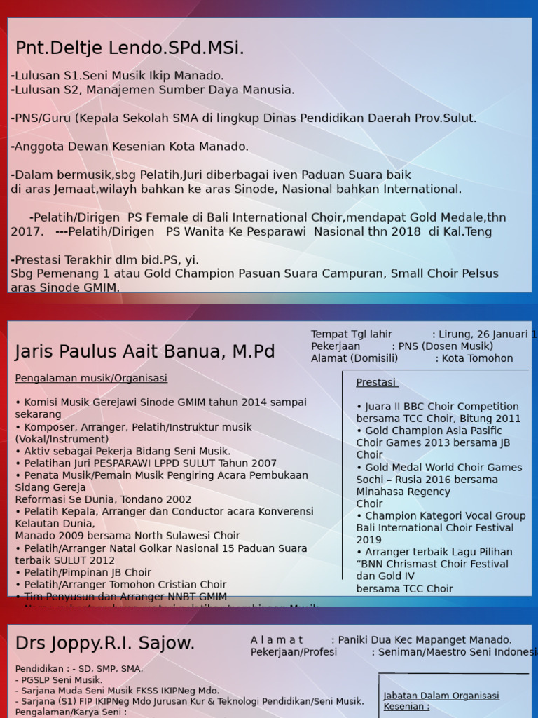 Data Diri Juri | PDF