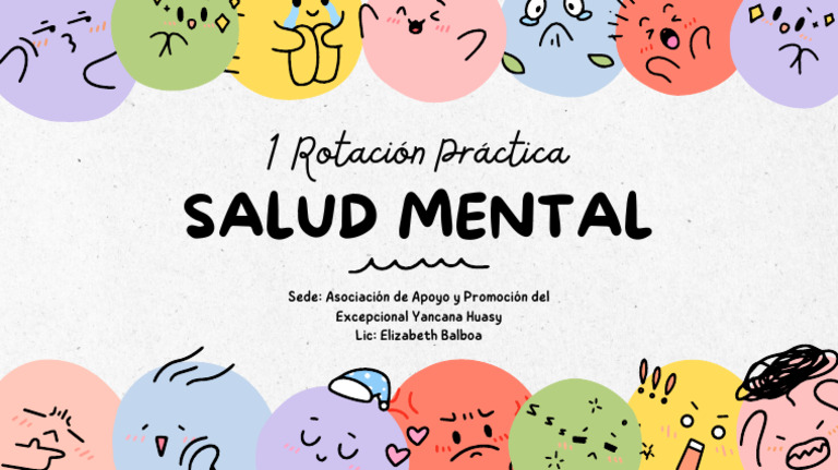 Presentación Diapositivas de Salud Mental Emociones Psicología Doodle Ilustrado Multicolores | PDF