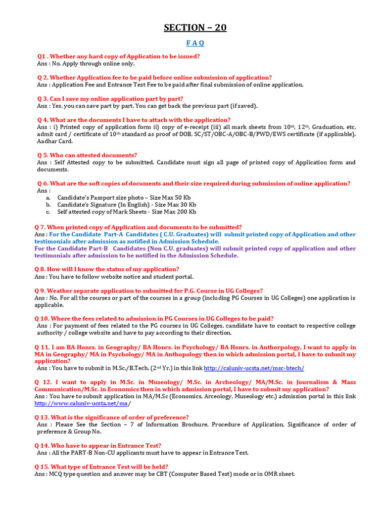 Section 20- FAQ (1) | PDF