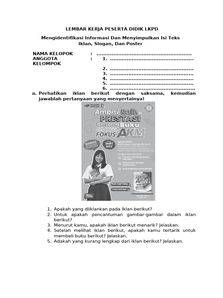 Lembar Kerja Peserta Didik Lkpd Pdf