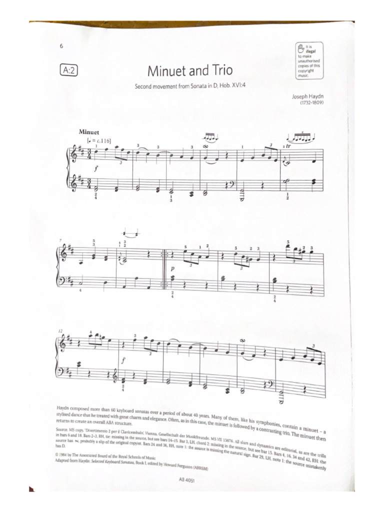Minuet and Trio | PDF