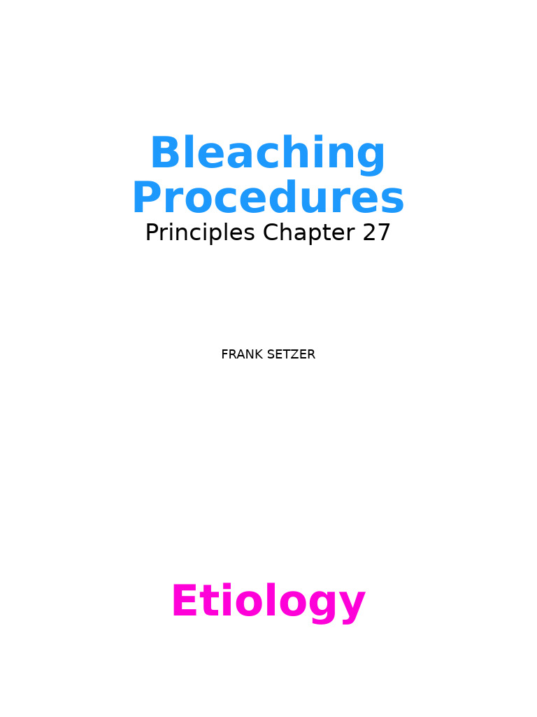 Bleaching | PDF