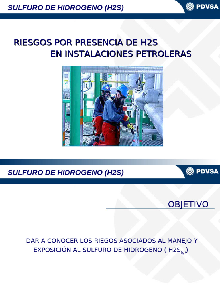Presentacion de Sulfuro de Hidrogeno h2s | PDF