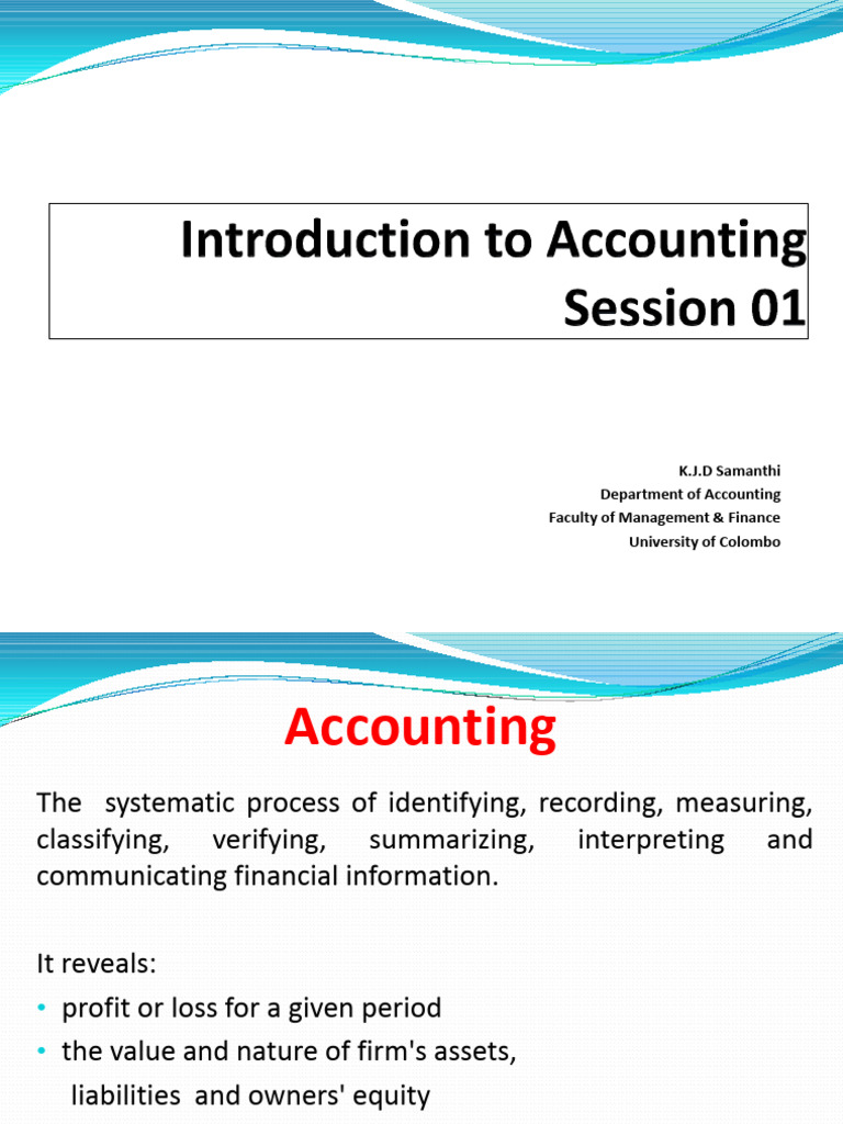 Introduction To Accounting | PDF