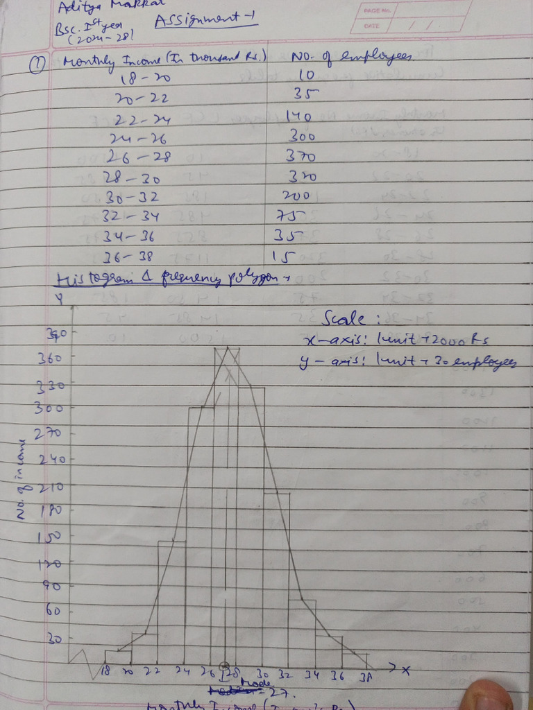 Aditya Makkar BSC 1st Yr. Statistics Assignment | PDF
