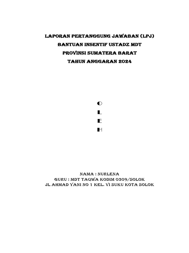 LPJ Insentif NURLENA | PDF