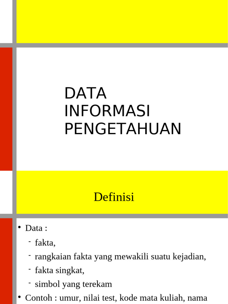 Data Informasi Pengetahuan | PDF