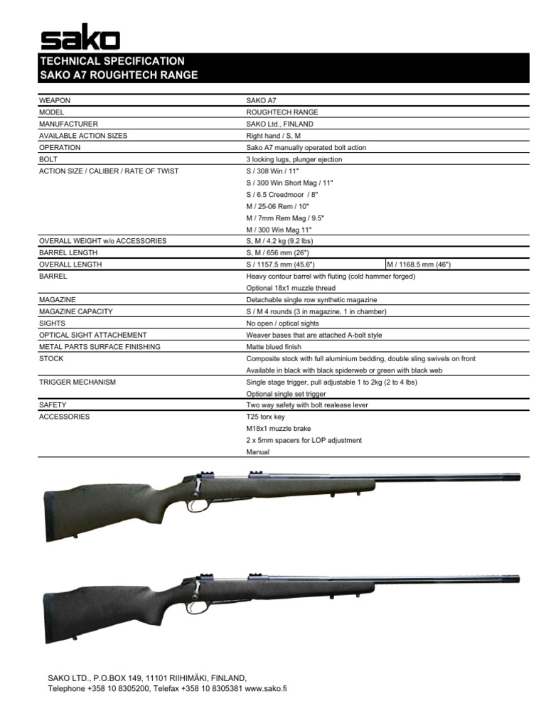 Sako - A7 - Roughtech Range | PDF