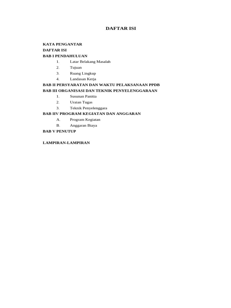 Program Kerja PPDB | PDF