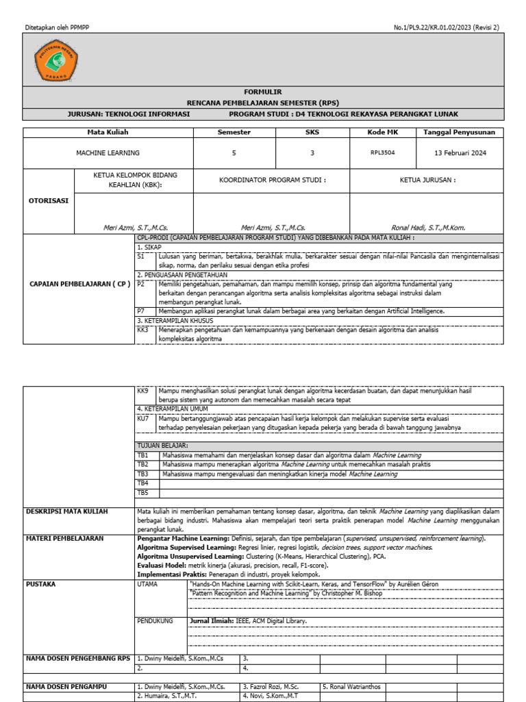 RPS Machine Learning | PDF