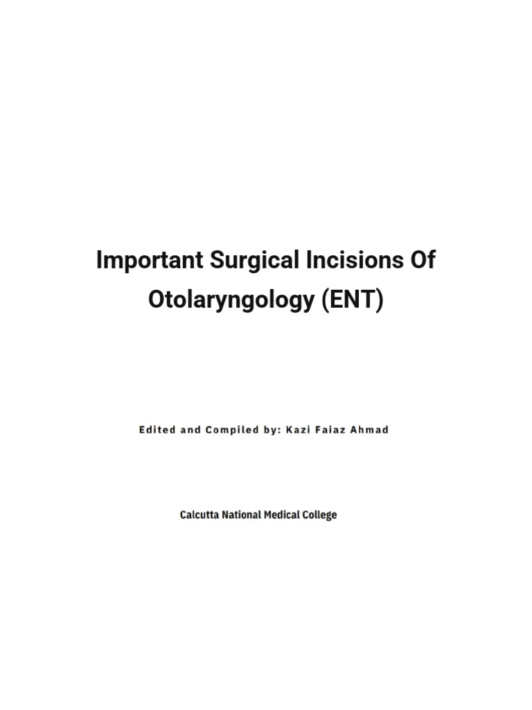 ENT Surgerical Incisions | PDF