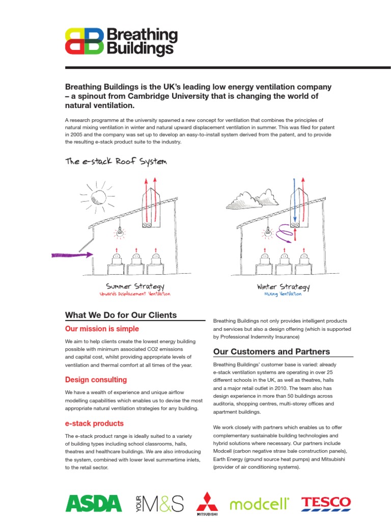 Breathing Buildings Summary | PDF | Ventilation (Architecture) | Innovation