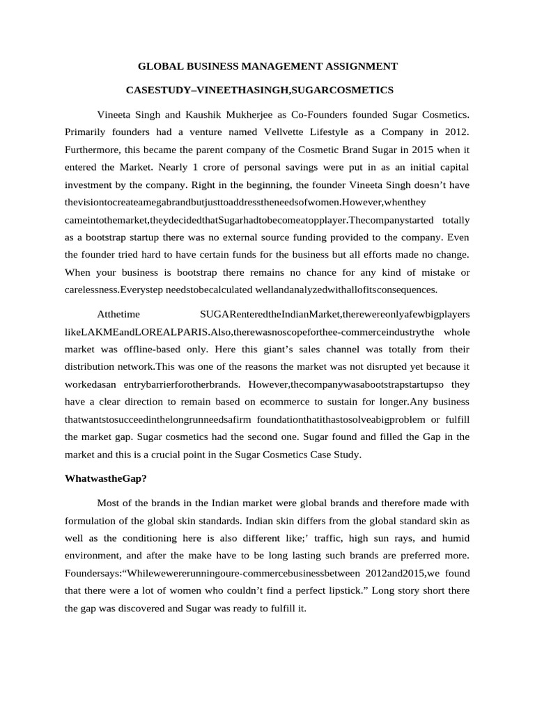 Global Business Management Assignment | PDF