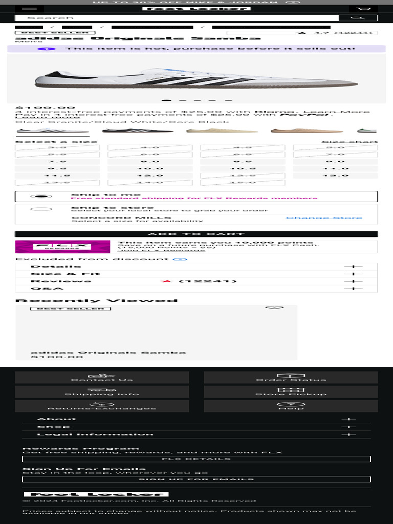 Adidas Originals Samba Foot Locker | PDF