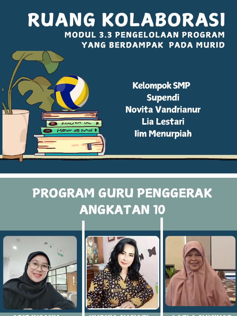 Ruang Kolaborasi Modul 3.3 PENGELOLAAN PROGRAM YANG BERDAMPAK PADA MU | PDF