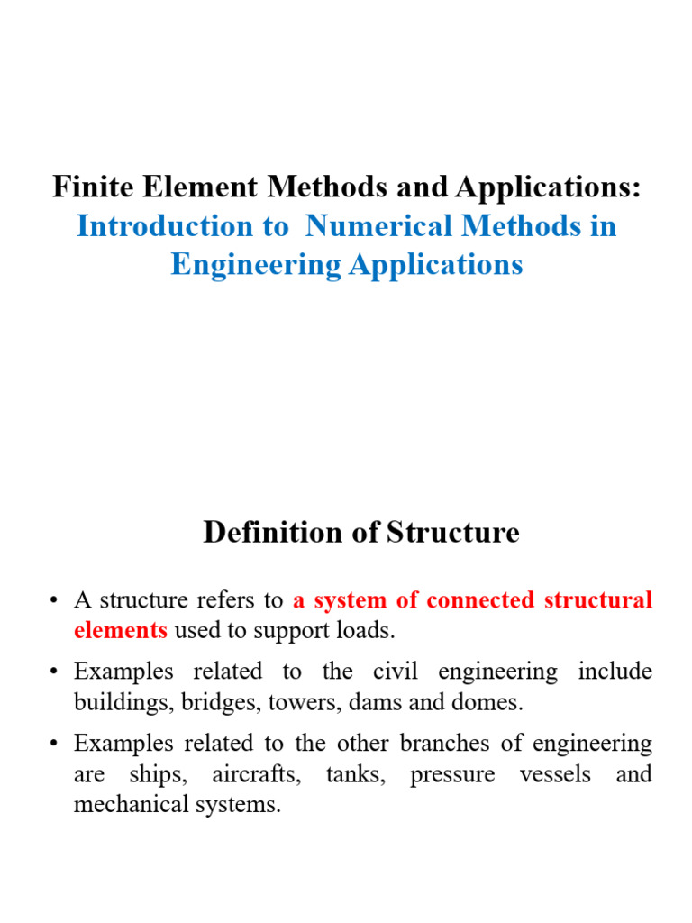 CVE80018 Lecture 1.1 Introduction To Numerical Methods in Engineering Applications | PDF