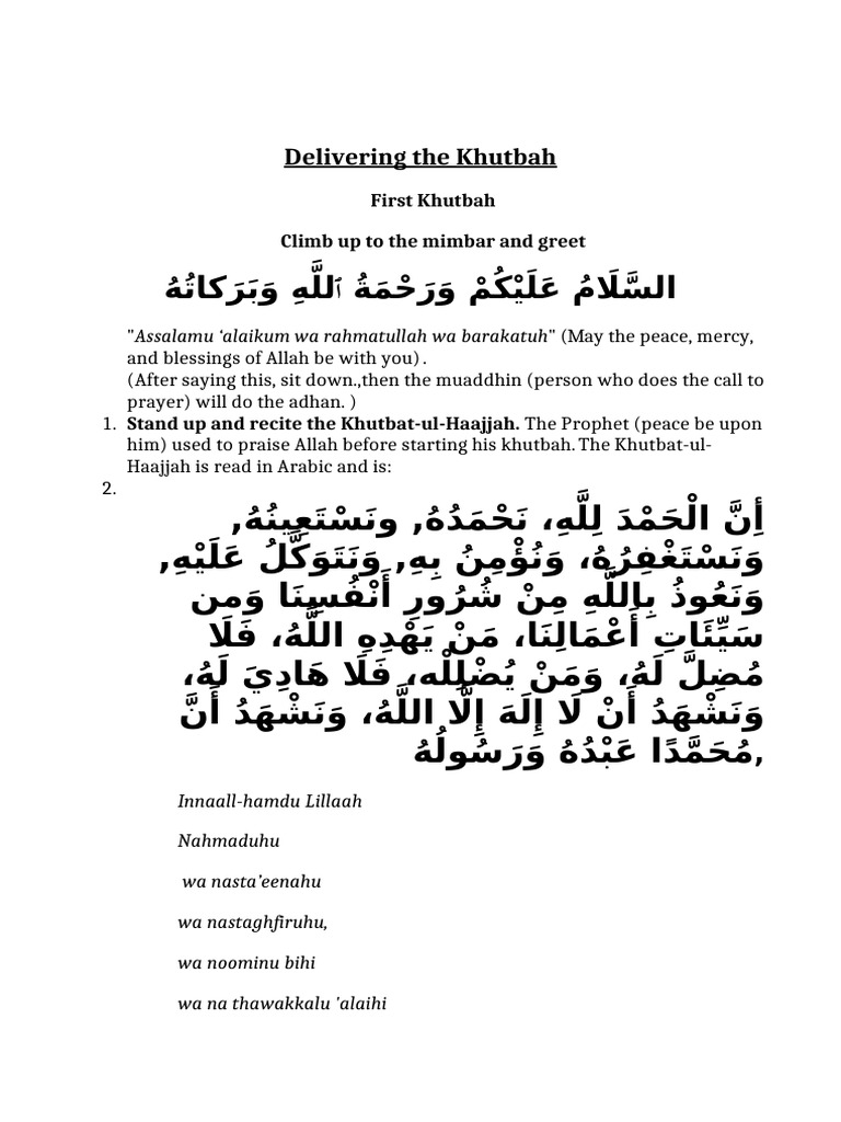 Delivering The Khutbah Print Pdf