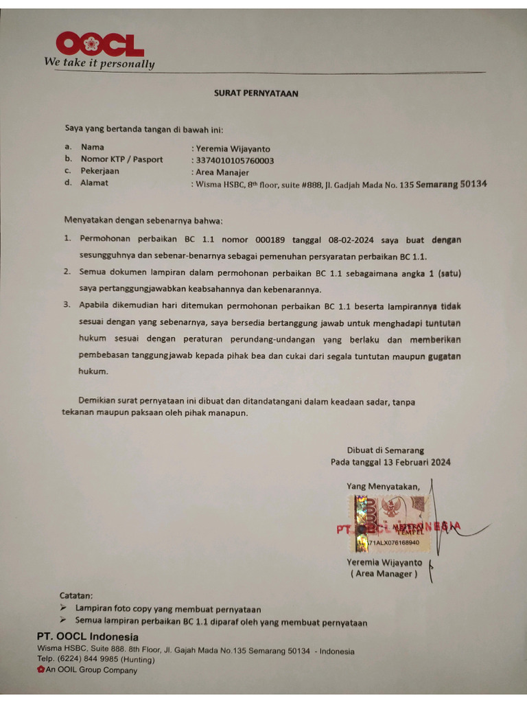 Surat ReAddress Samudera | PDF