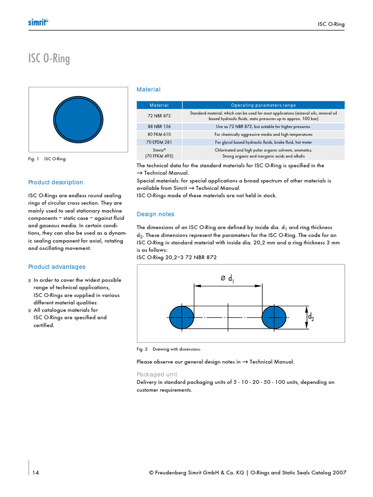 Catalog O Ring Simrit | PDF
