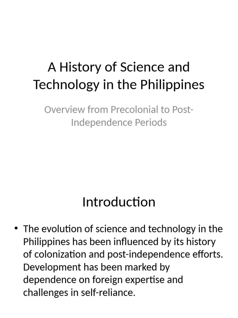 Evolution of Philippine Science & Tech | PDF | History