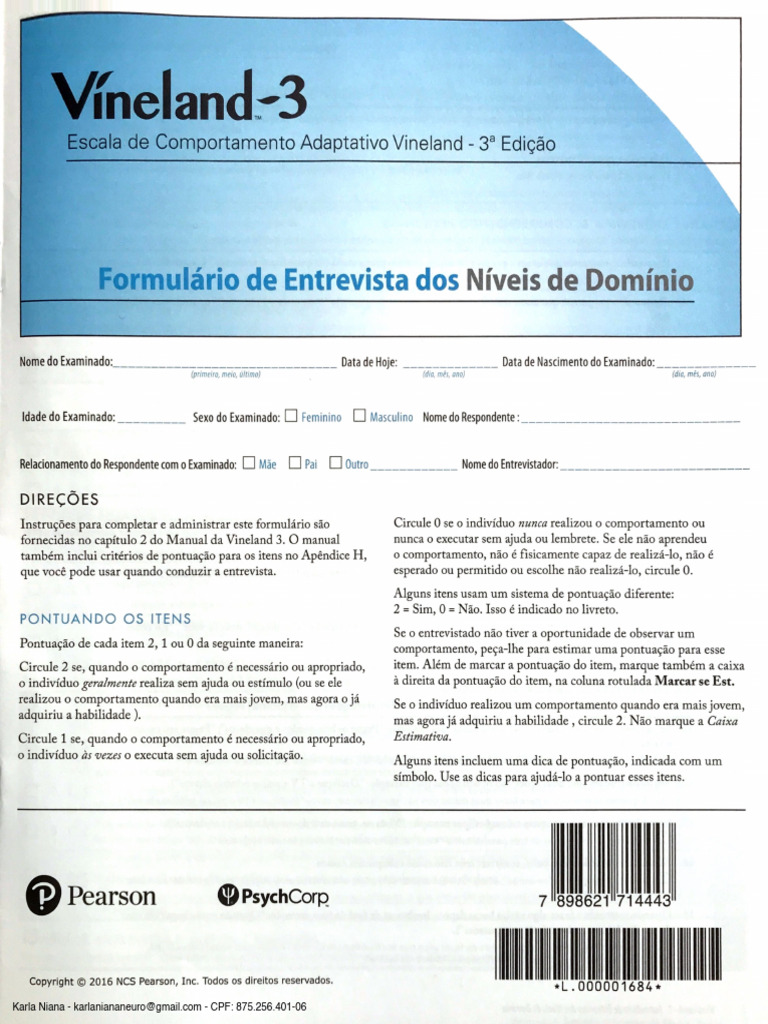 Formulario de Entrevista Dos Niveis de Dominio | PDF