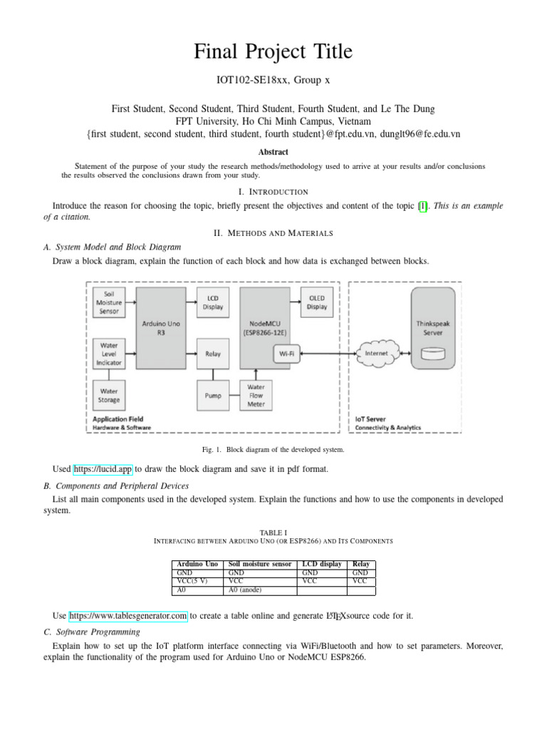 IOT102 - Final Project Report | PDF