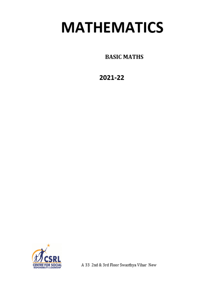 Basic Maths | PDF
