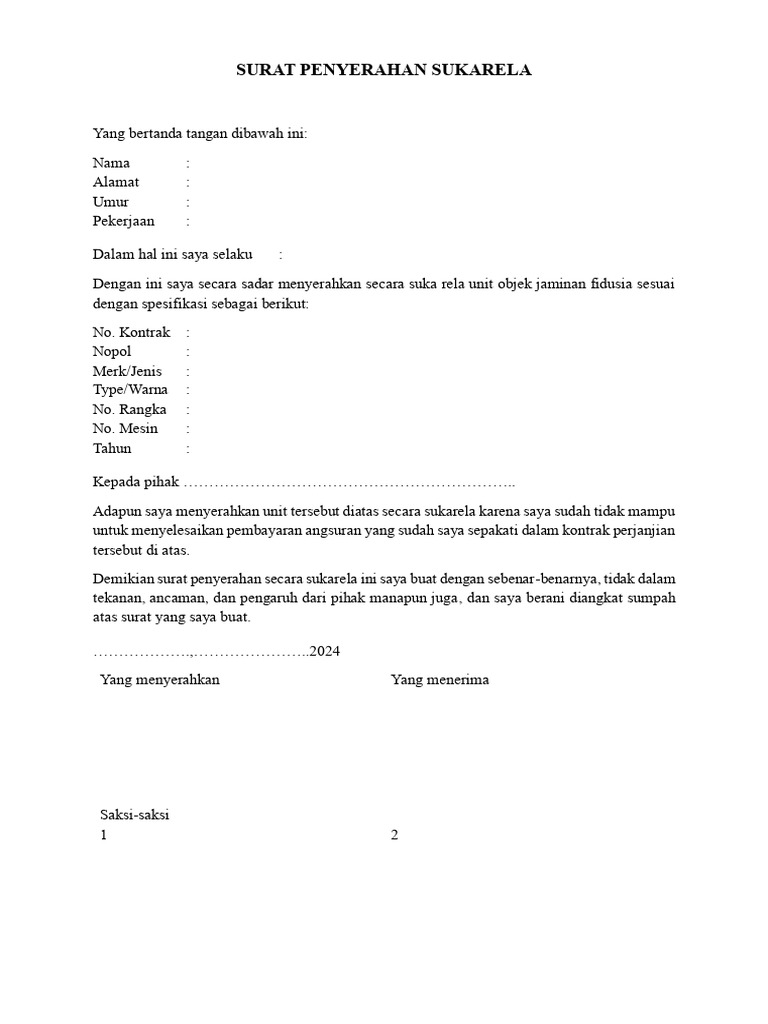 surat-penyerahan-sukarela | PDF