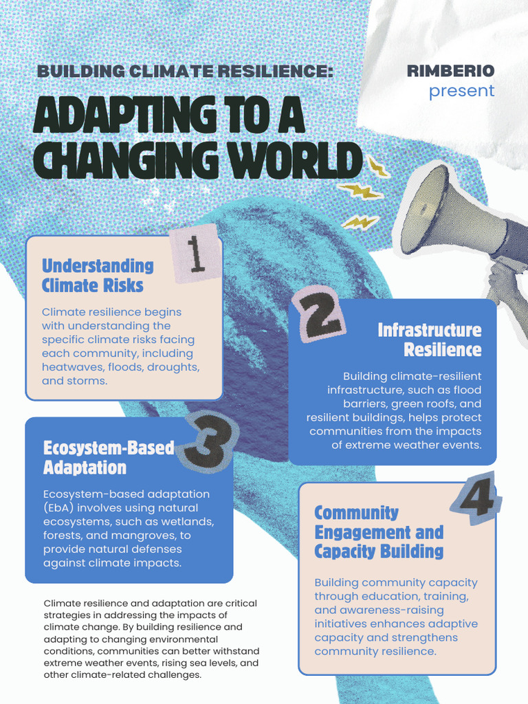 Blue White Scrapbook Climate Change Campaign Poster | PDF