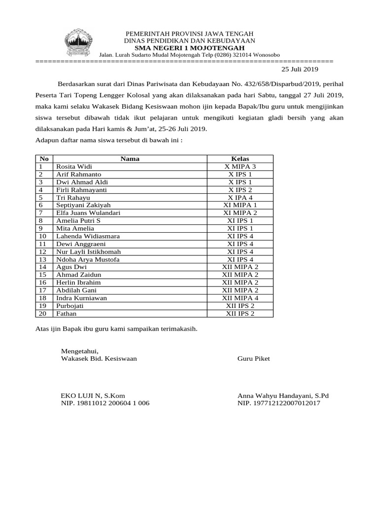 Latihan Surat | PDF