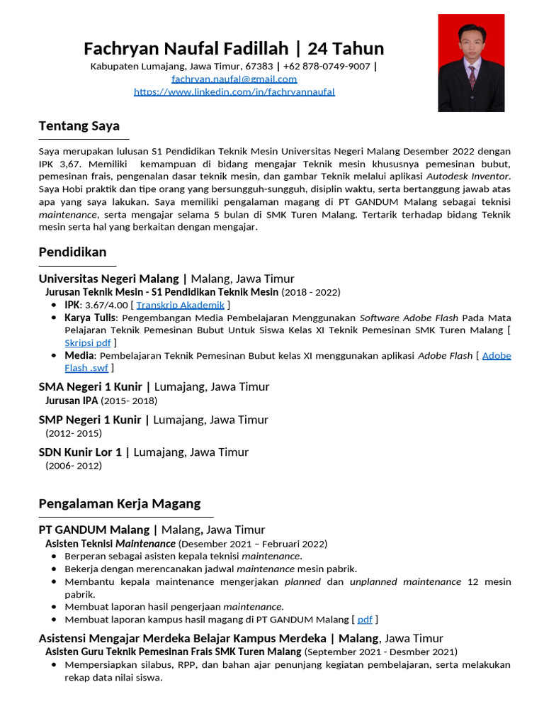 CV - Iqbal Adzano Putra | PDF