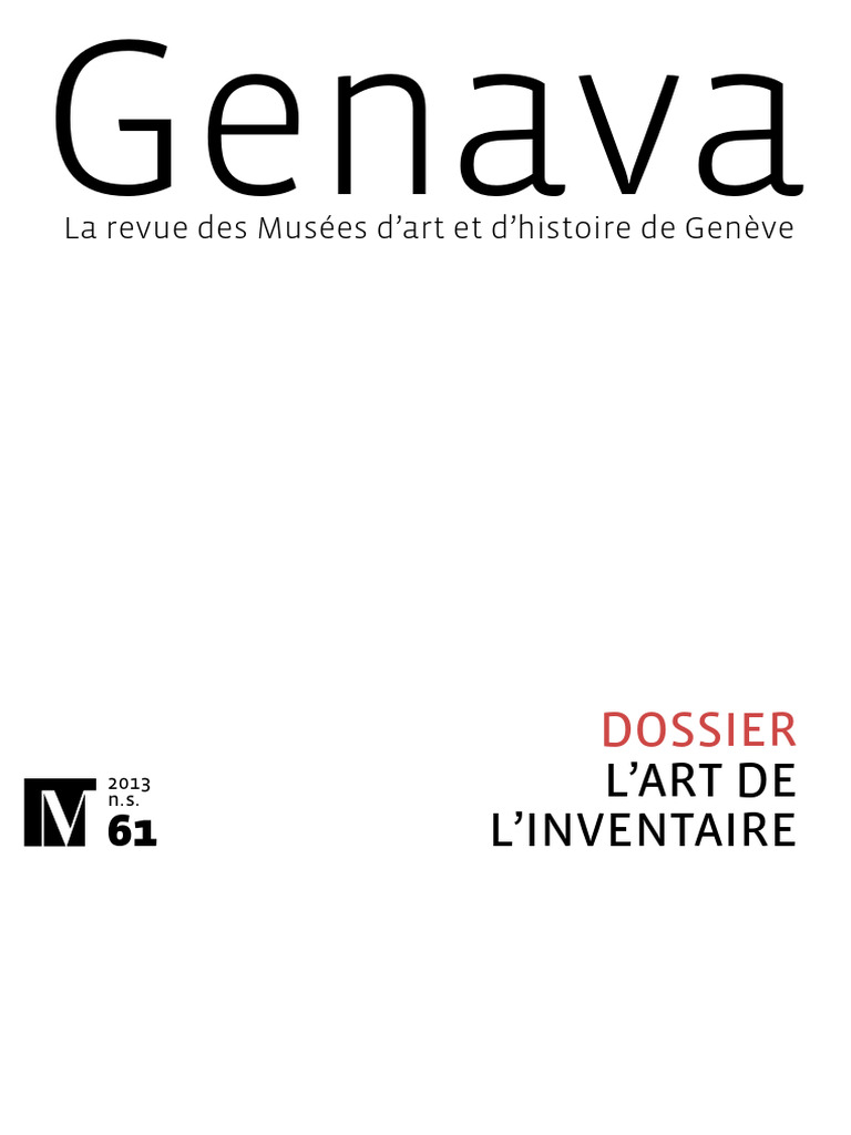Genava 61 | PDF