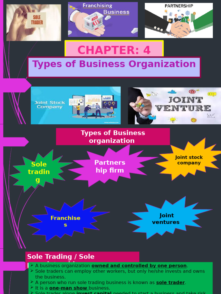 BS Chap 4 Types of Business Organisation | PDF