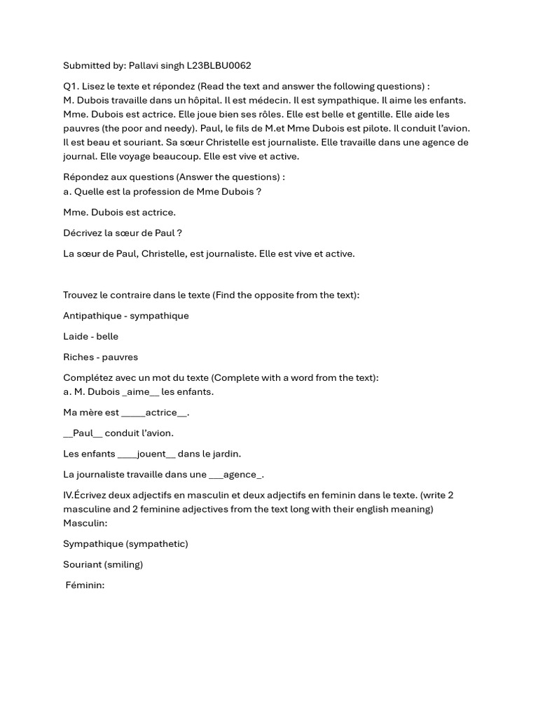 French | PDF | Morphology | Linguistics