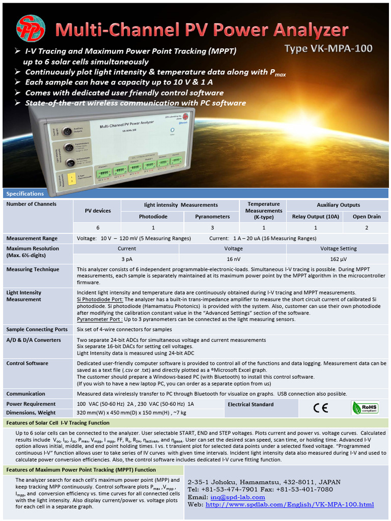 VK MPA 100 Specifications | PDF
