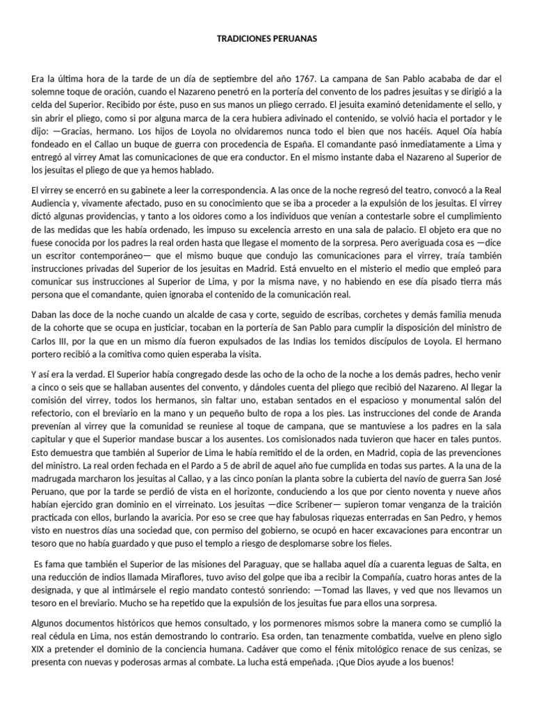 Tradiciones Peruanas | PDF