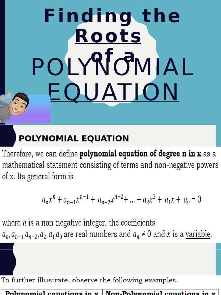Finding The Roots of A Polynomial Equation | PDF