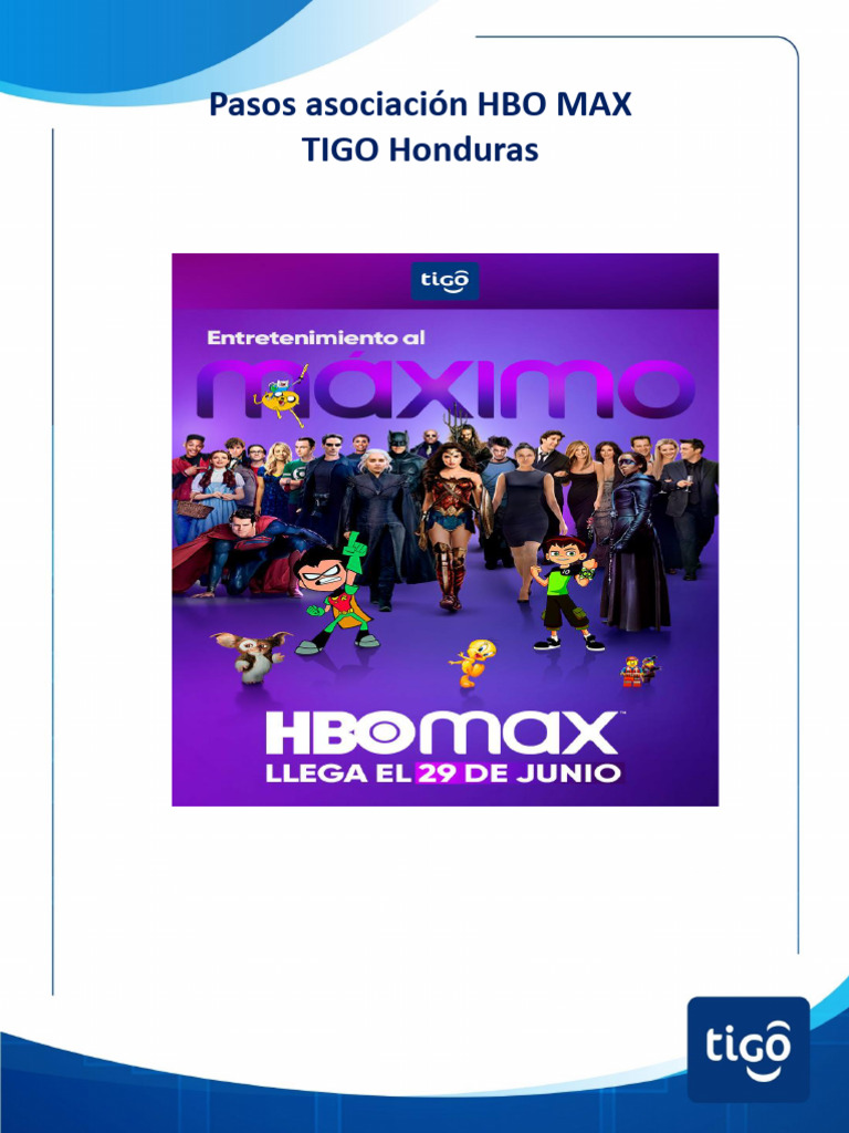 Pasos Asociación HBO MAX Con TIGO | PDF
