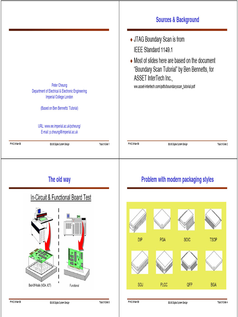 Topic 9 - JTAG Boundary Scan | PDF