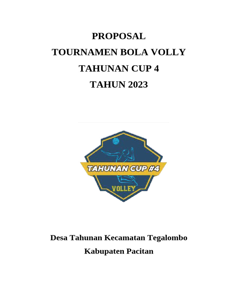 580886222-Proposal-Bola-Volly (AutoRecovered) | PDF